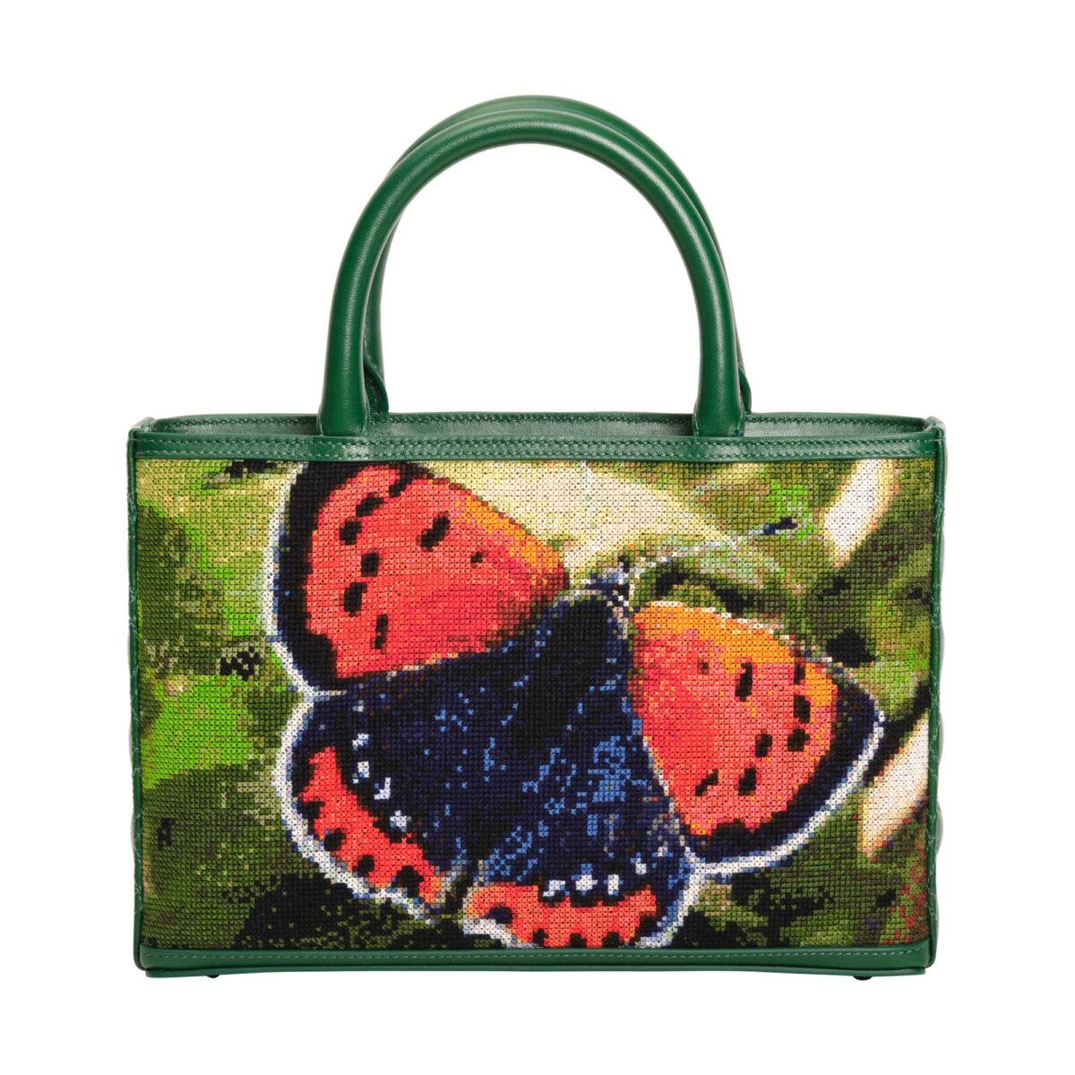 Butterfly Handbag - Luxurious Green Leather | Anastasia Mâché